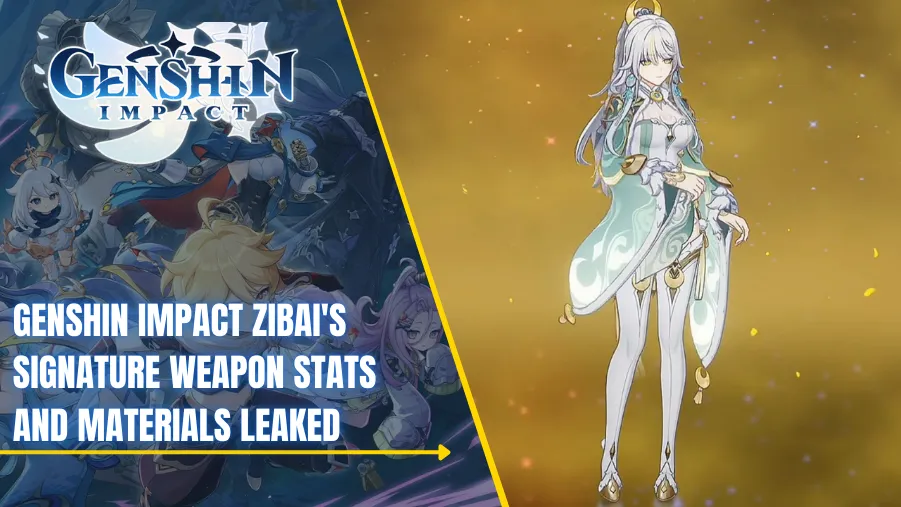 Zibai’s Signature Sword Details Revealed in Genshin Impact